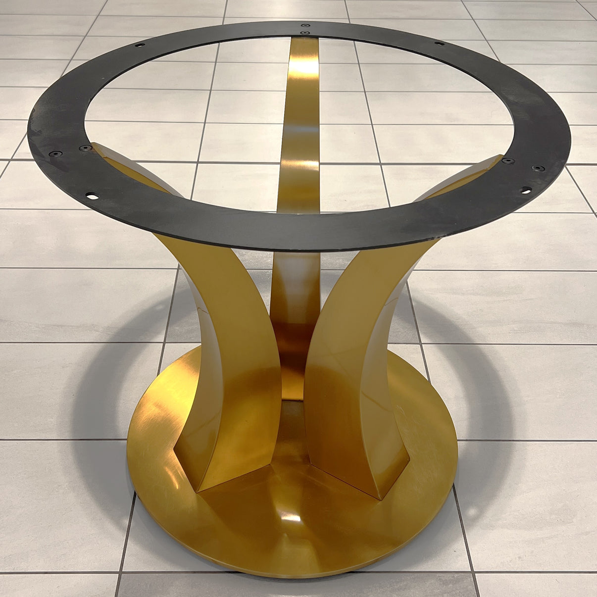 H28 x W30 Gold Color Round Dining Table Base – Trustic