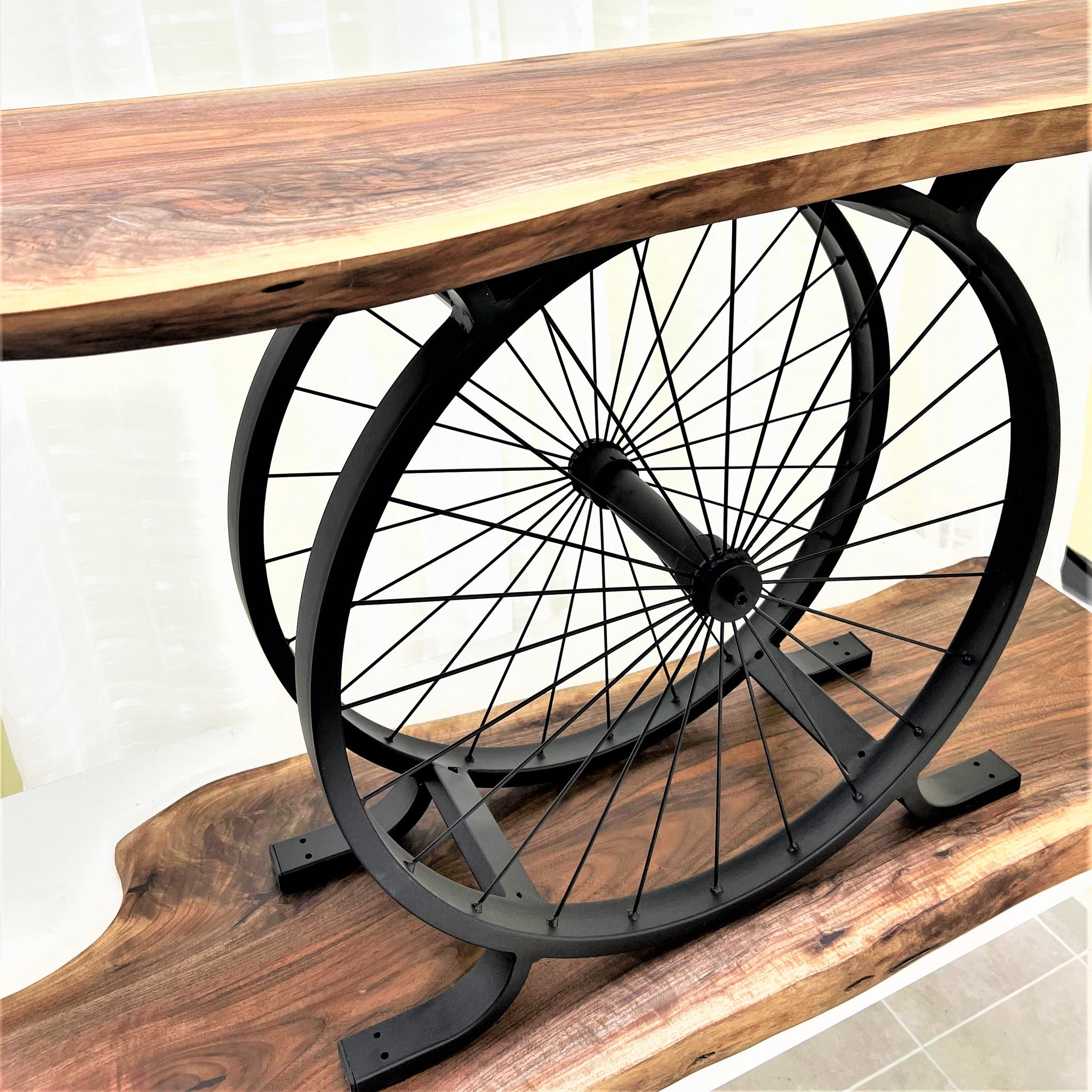 Cycle Wheel Inspired Entryway Table Legs - Powder Coated – Trustic